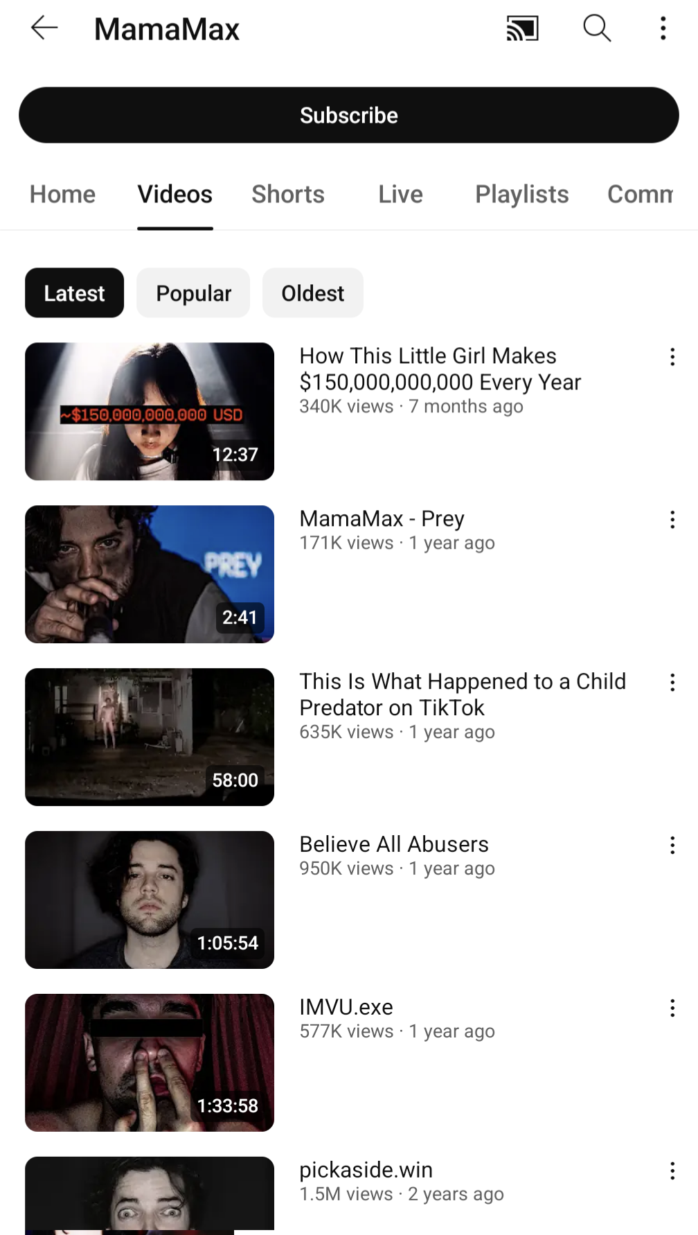 Max Ronald Harris / MamaMax / YoutubeHell / MamaMaxxy / Mamamad ...