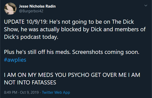 Mr. Burgers / Jesse Radin / Jesse Nicholas Radin | Page 33 | Kiwi Farms