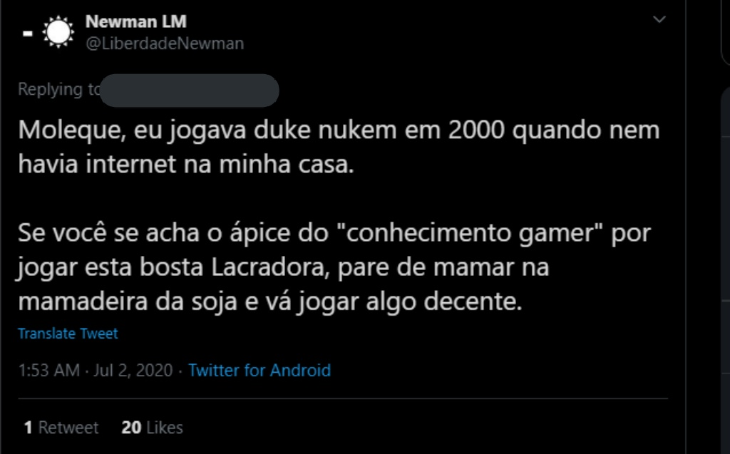 Newman / Newman LM / Liberdade Masculina / Gabriel Tonon | Kiwi Farms