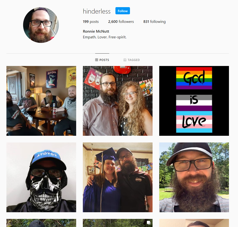 Ronald Merle McNutt / Ronnie McNutt / @hinderless / Facebook livestream ...
