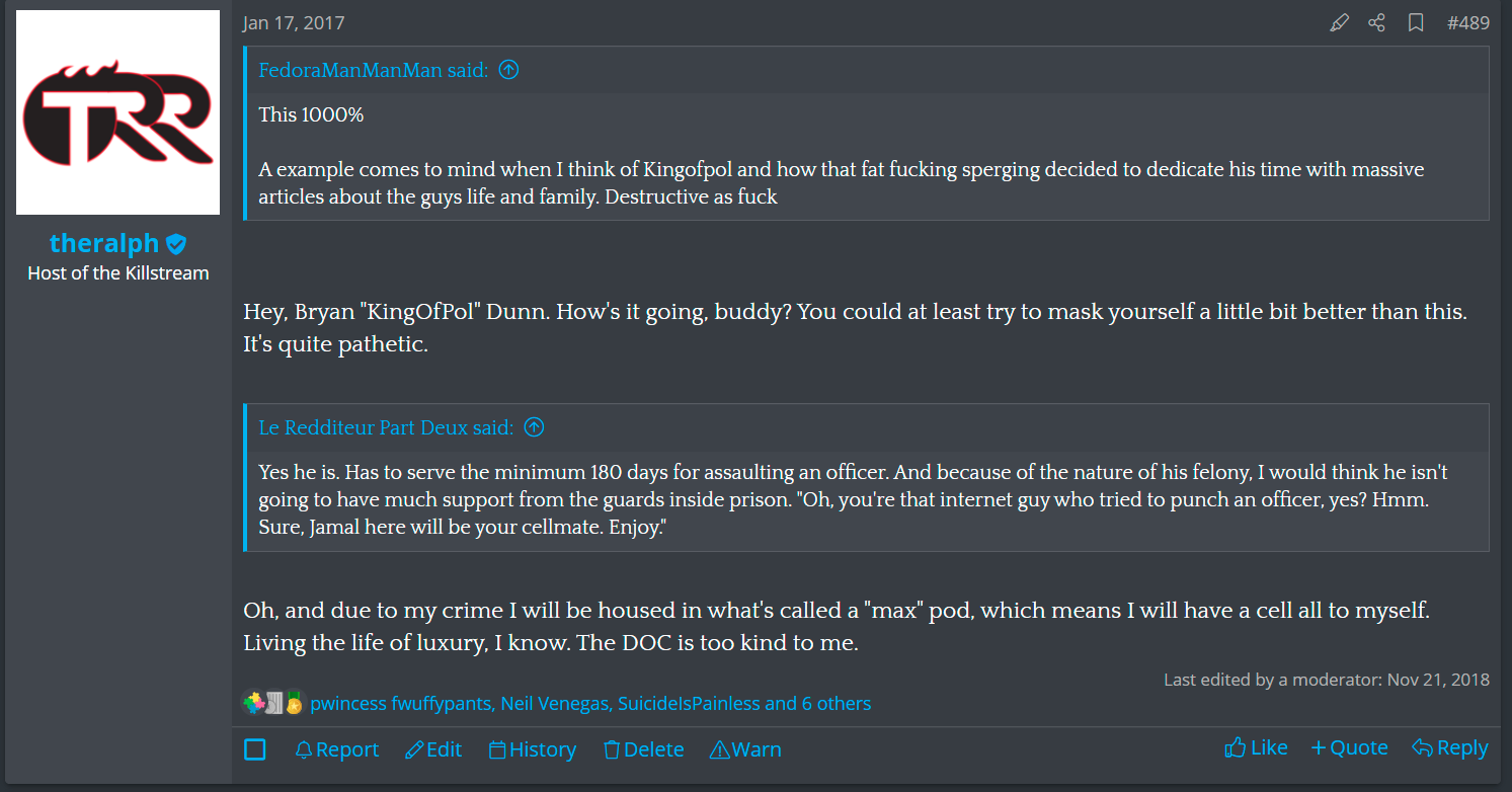 Chronological history of Ethan Ralph / The Ralph Retort / #Killstream ...