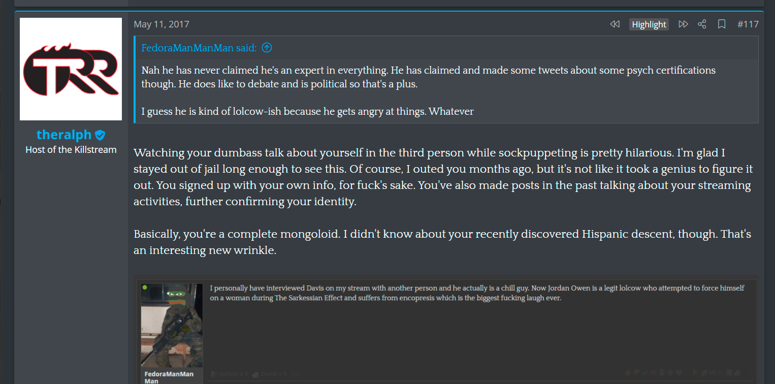 Chronological history of Ethan Ralph / The Ralph Retort / #Killstream ...