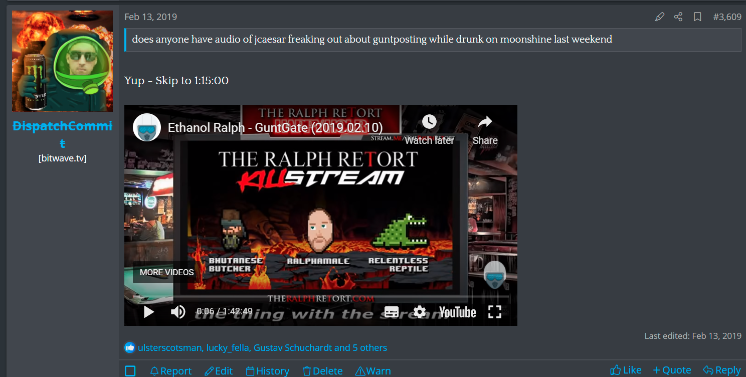 Chronological history of Ethan Ralph / The Ralph Retort / #Killstream ...