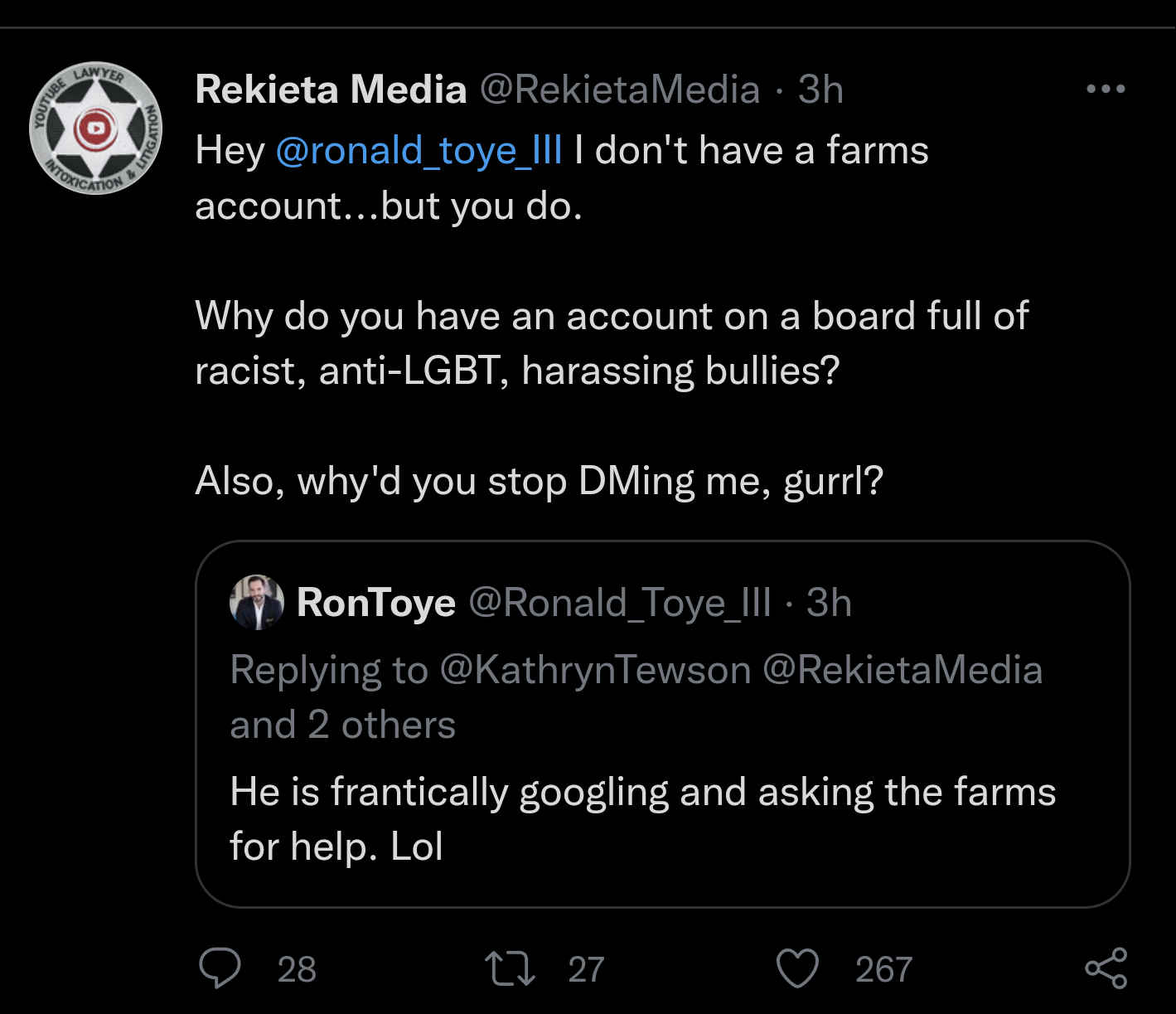 Nicholas Robert Rekieta / Rekieta "Law" / Actually Criminal ...