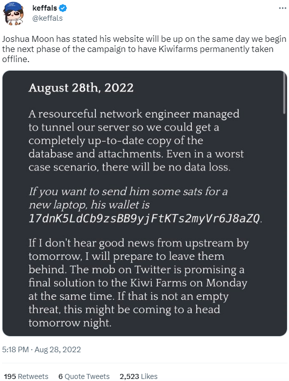 Keffals 3,000 Page Thread-a-bration | Kiwi Farms