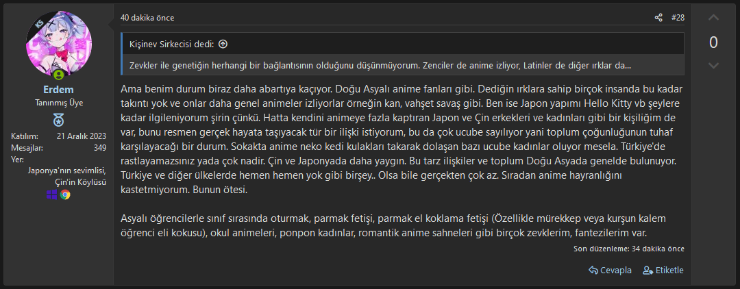 Erdem Alsırt / Turkish Brony Gamer / Turkish Chris-Chan | Page 148 | Kiwi Farms