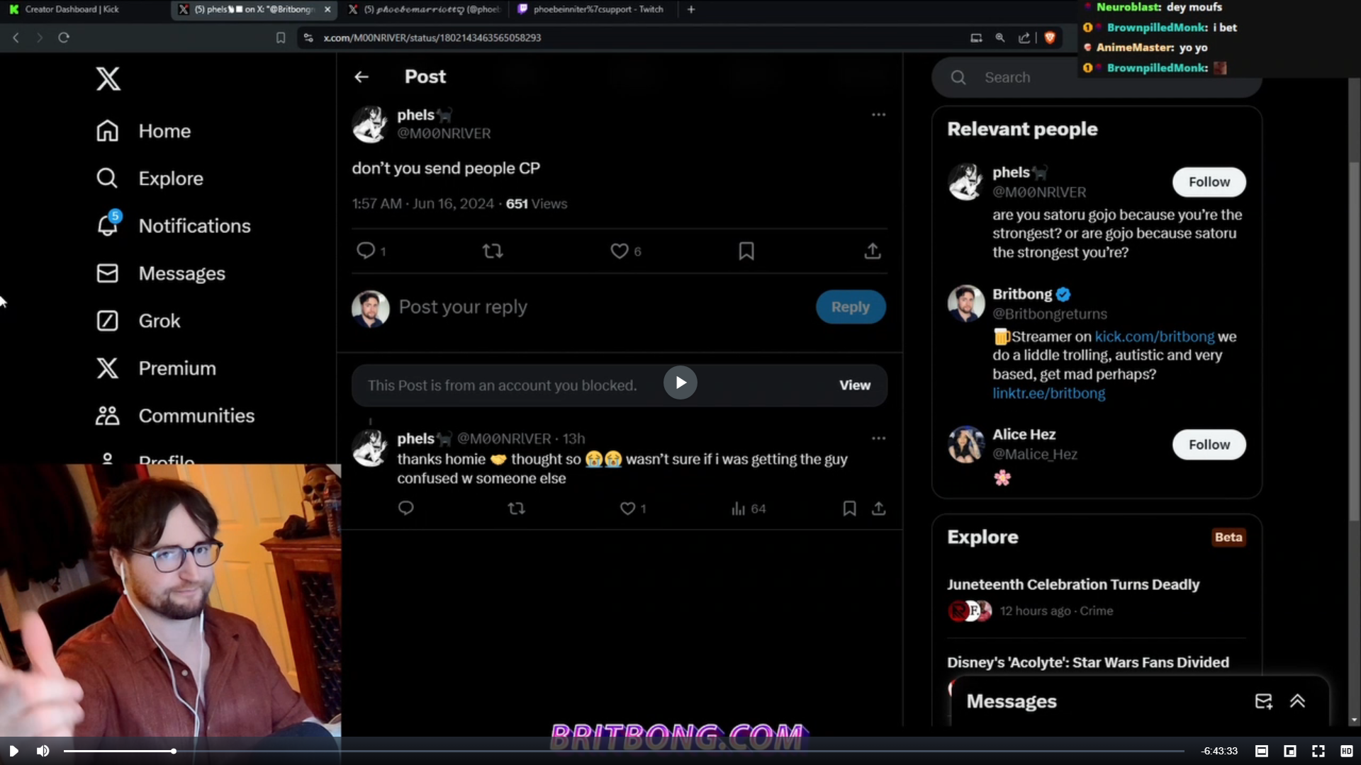 Dominic Vanner / Britbong / Britbongreturns / MRBTFO / Manlytears ...