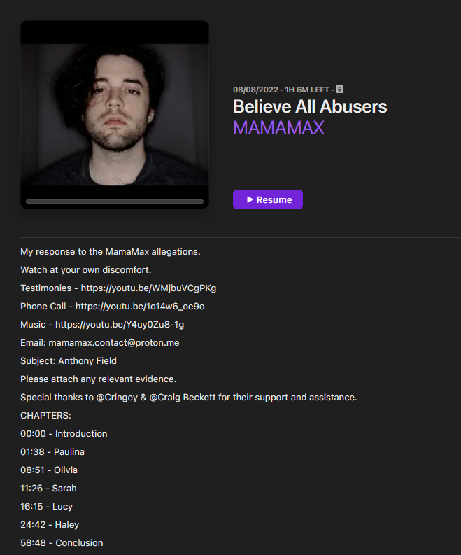 Max Ronald Harris / MamaMax / YoutubeHell / MamaMaxxy / Mamamad ...