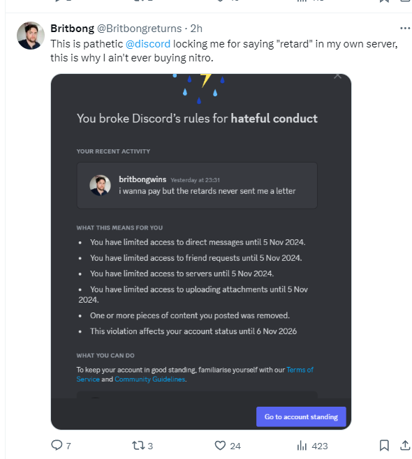 Dominic Vanner / Britbong / Britbongreturns / MRBTFO / Manlytears ...