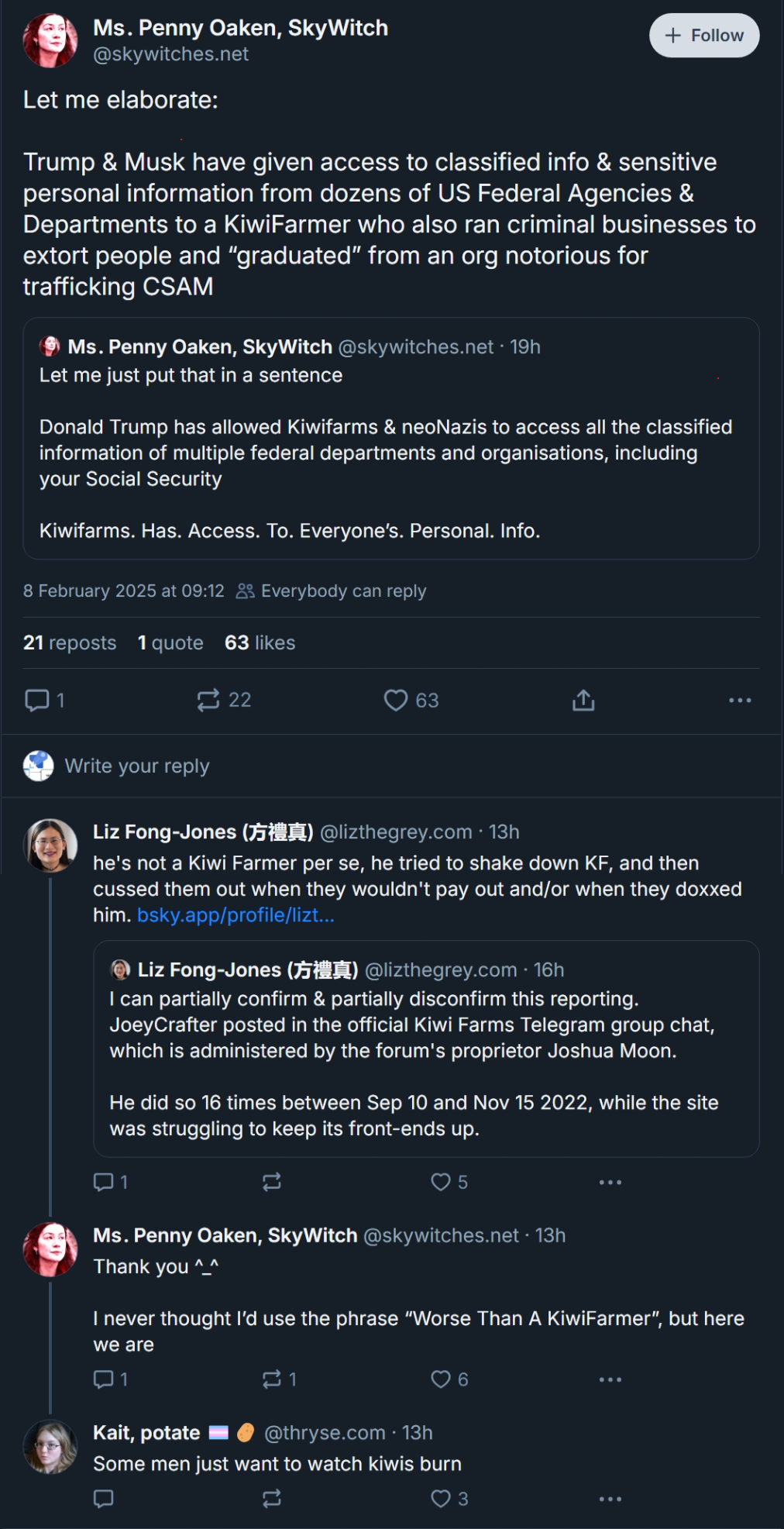 Steven Joel Akins / Penelope "Penny" Verity Oaken / u/Bardfinn / Penny ...