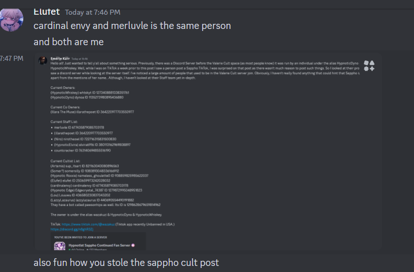 Valerie / Connor Roundy / Hypnotist Sappho / Succubus Sappho / Vin R ...