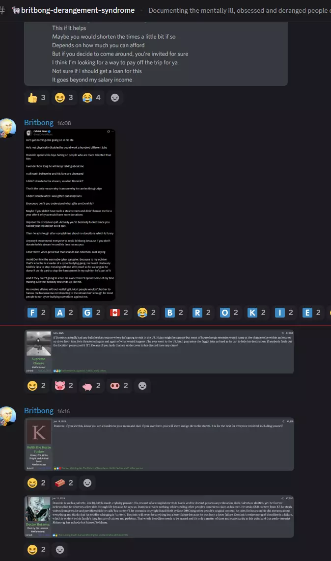Dominic Vanner / Britbong / Britbongreturns / MRBTFO / Manlytears ...