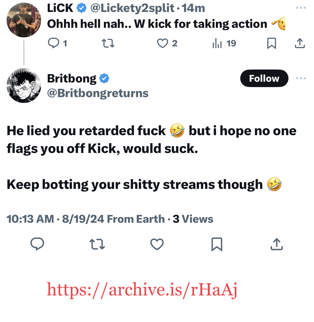 Dominic Vanner / Britbong / Britbongreturns / MRBTFO / Manlytears ...