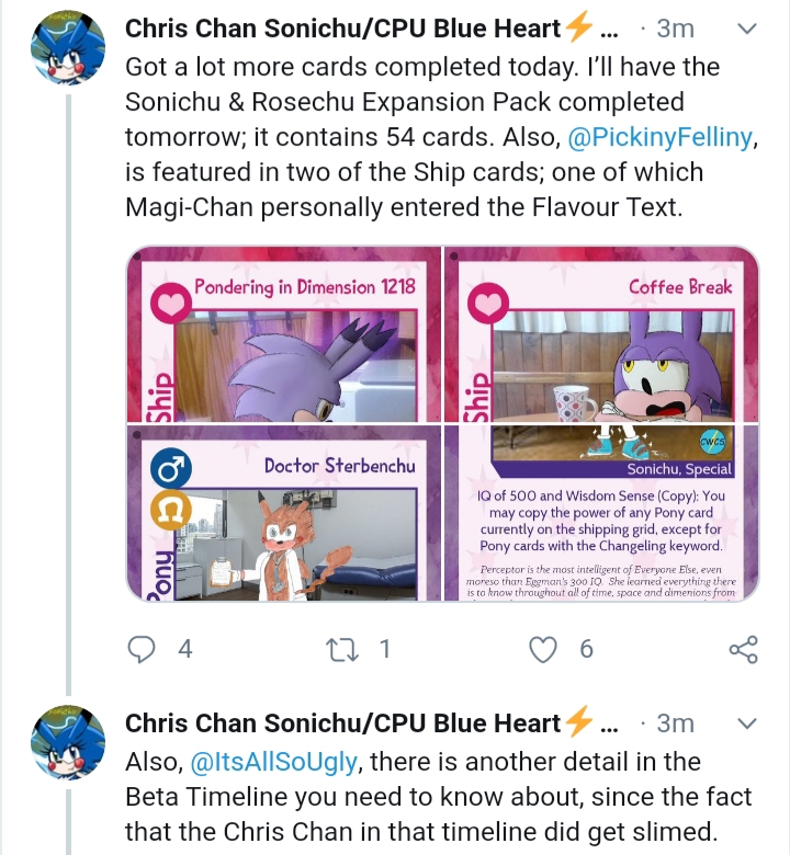 Twitter 20/11 - Cringy Card ("Sonichu & Rosechu Expansion Pack ...