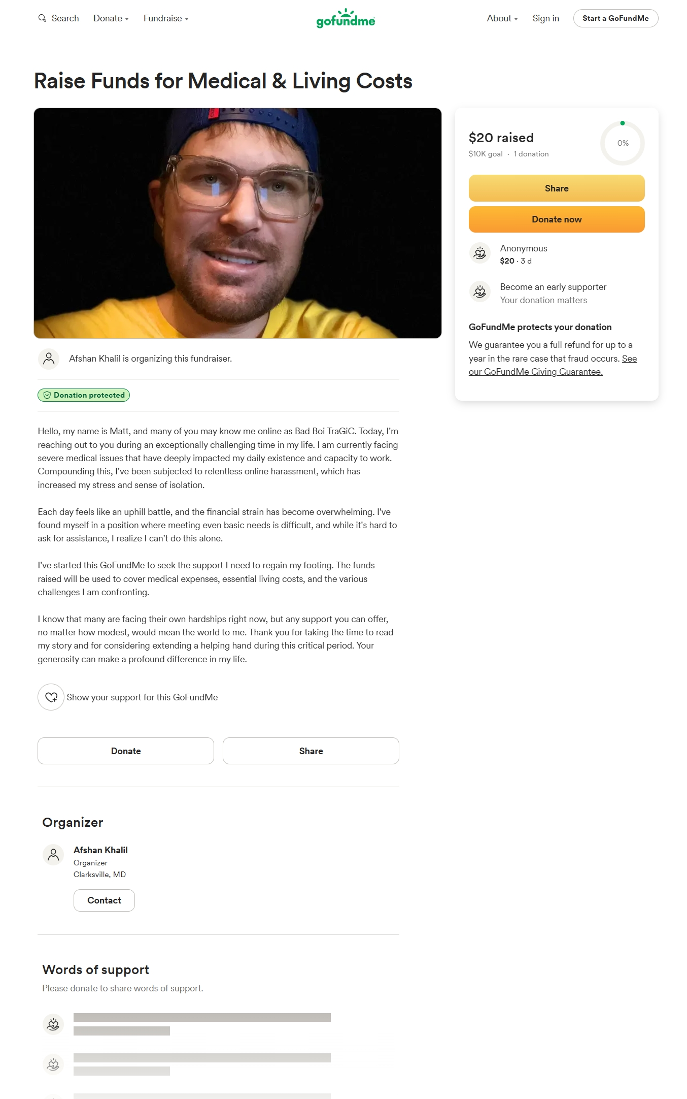 Matthew Berlinger / Bad Boi TraGiC / Bow2TraGiC / BiG TraG 1K ...