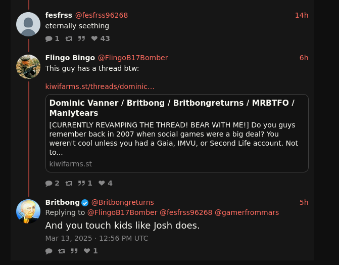 Dominic Vanner / Britbong / Britbongreturns / MRBTFO / Manlytears ...