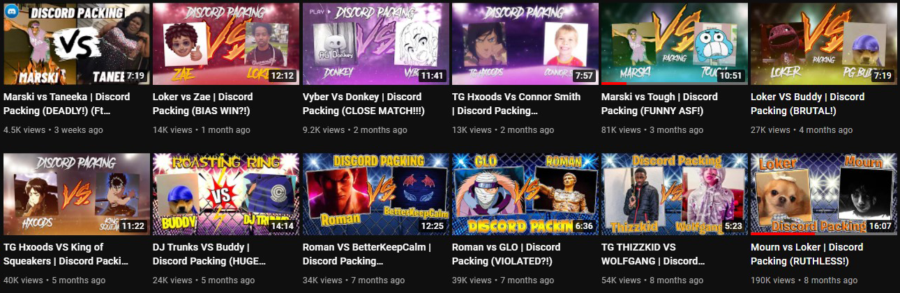 Discord Packing Community / Mourn / Underpants22 / Void / ThizzKid ...