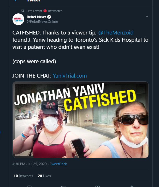 [25 July 2020] Jonathon Yaniv "cat fished" - Caught meeting child at ...