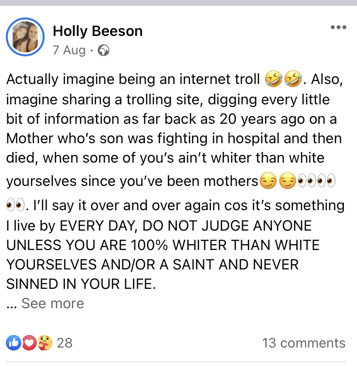 Hollie Dance / Lisa Pittaway / Ella Carter / Archie Battersbee / Lauren ...