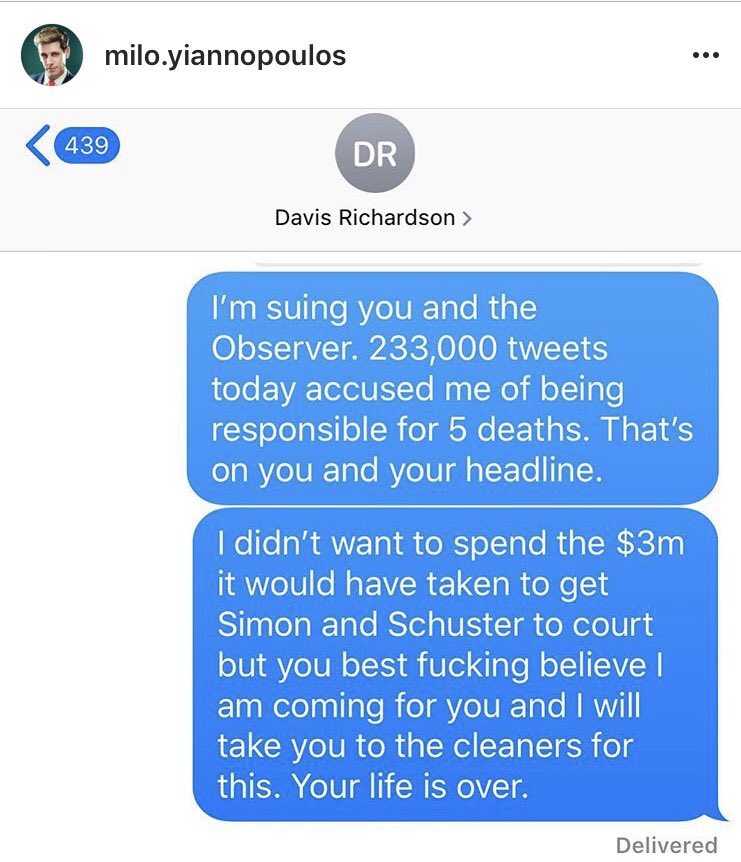 Milo Yiannopoulos / Milo Wagner / Milo Hanrahan / @nero | Page 106 ...