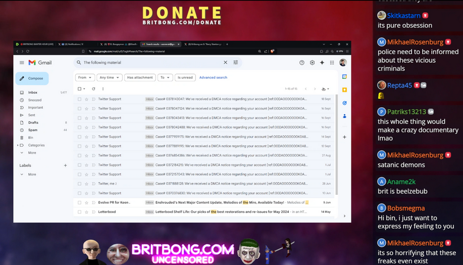 Dominic Vanner / Britbong / Britbongreturns / MRBTFO / Manlytears ...