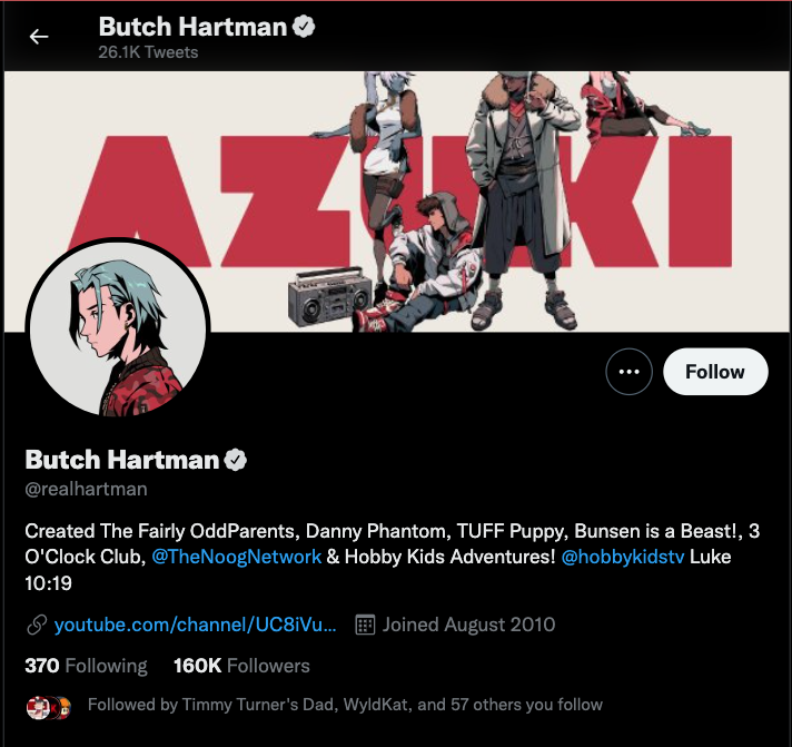 Butch Hartman / Elmer Earl "Butch" Hartman IV / @realhartman / OAXIS ...