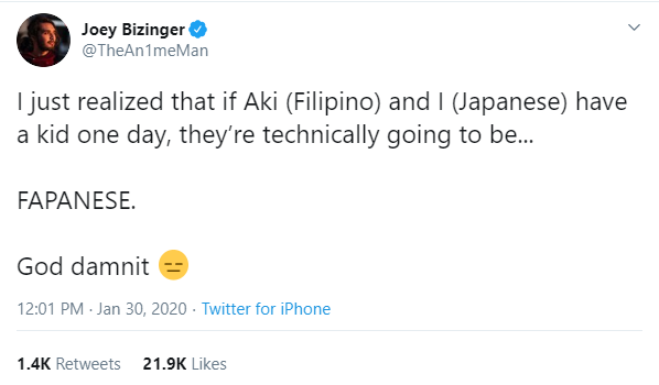 Joseph "Joey" Tetsuro Bizinger (TheAnimeMan) & Agnes Usagi Diego ...