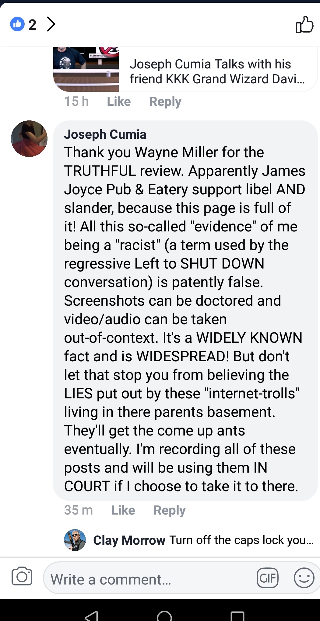 Joseph Cumia / Brother Joe / SAMCRO Joe / The Big Apple Ranch Kid ...