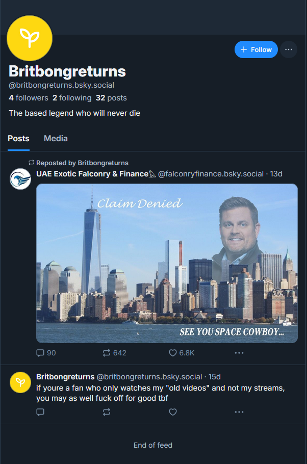 Dominic Vanner / Britbong / Britbongreturns / MRBTFO / Manlytears ...