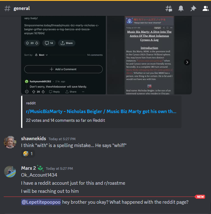 Music Biz Marty / Nicholas C Beigler | Page 2 | Kiwi Farms