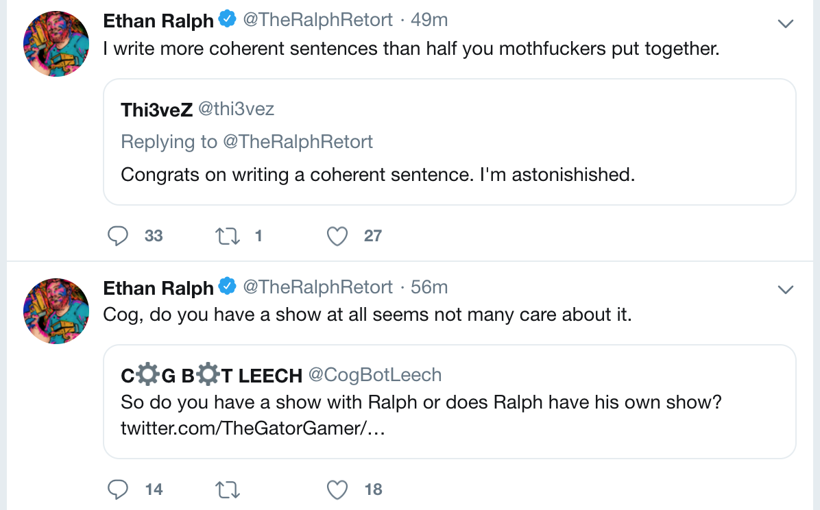 Ethan Oliver Ralph / TheRalphRetort / Rad Roberts / Jcaesar187 / Rage ...