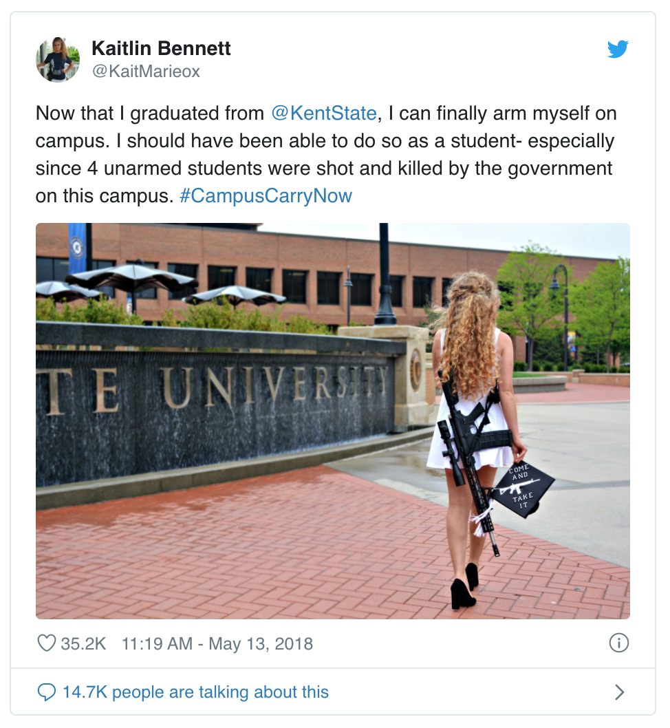 Kaitlin Marie Bennett / @KaitMarioex / @kait.meow / "Kent State Gun ...