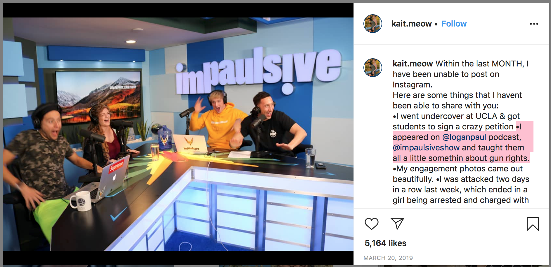 Kaitlin Marie Bennett / @KaitMarioex / @kait.meow / "Kent State Gun ...