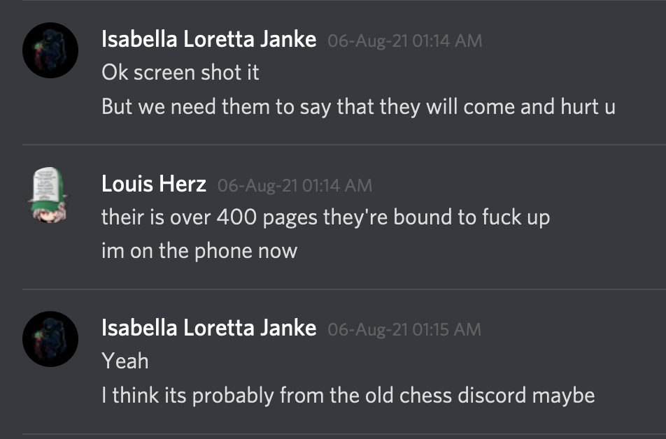 Isabella Loretta Janke and Louis Herz cook up plan to lie to police ...