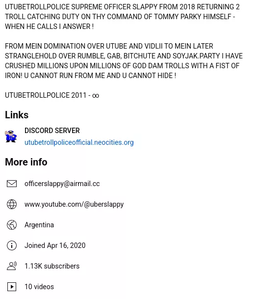 The UTTP / UTubeTrollPolice / Cartoon Police Groups | Page 2 | Kiwi Farms