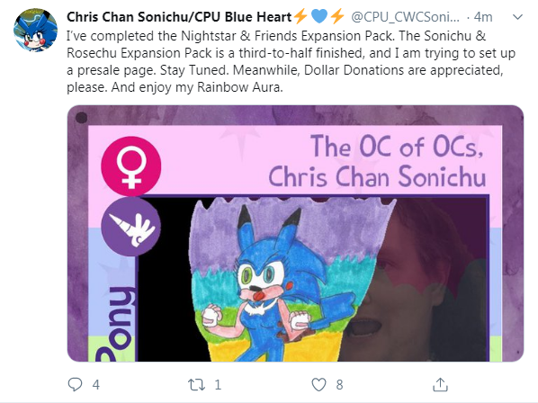 Twitter 20/11 - Cringy Card ("Sonichu & Rosechu Expansion Pack ...