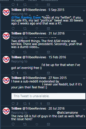 MrTardisReviews / TrilbeeReviews / William Carlisle | Kiwi Farms