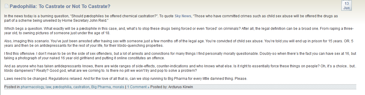 Arcturus James Kirwin / @Panderp / James Nathan Garrett / Arki J ...