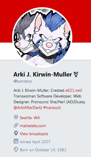 Arcturus James Kirwin / @Panderp / James Nathan Garrett / Arki J ...